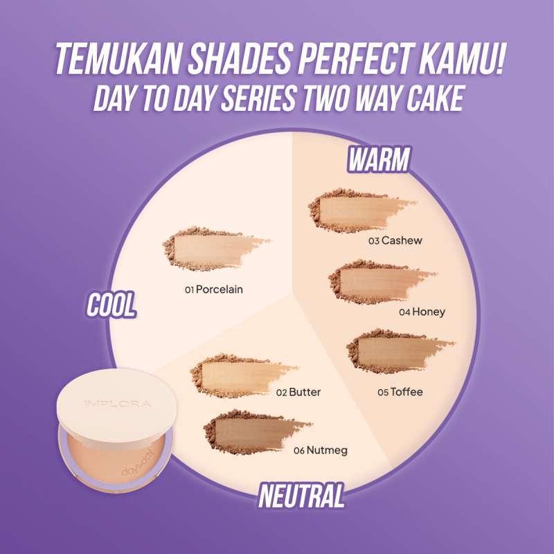 Promo Implora Day To Day Series Two Way Cake Diskon 39% Di Seller ...