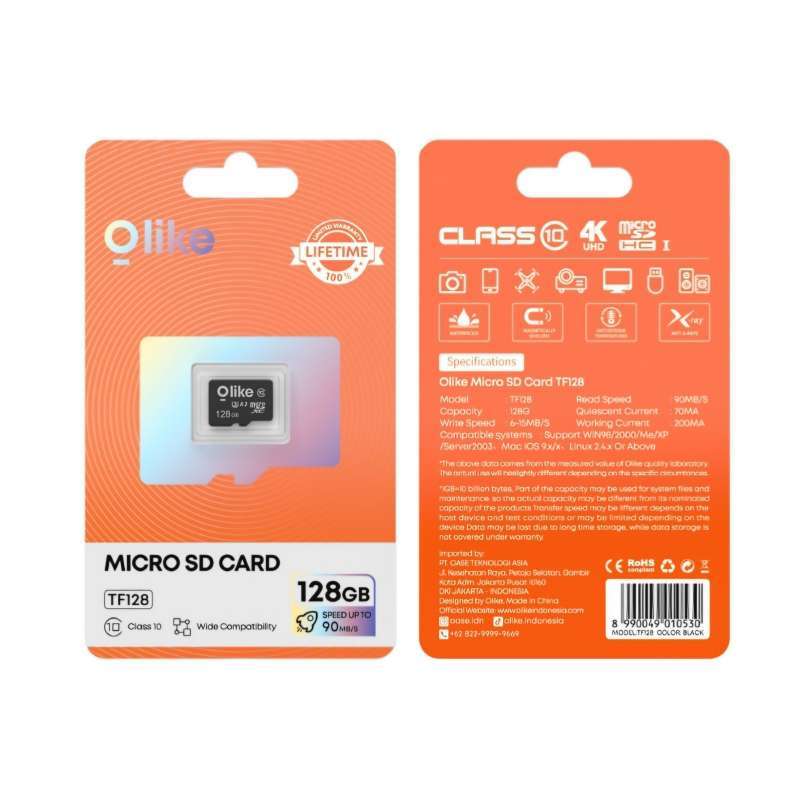 Jual Olike Microsd Hc 128gb Class 10 U1 - Mmc Memory Card Micro SD ...