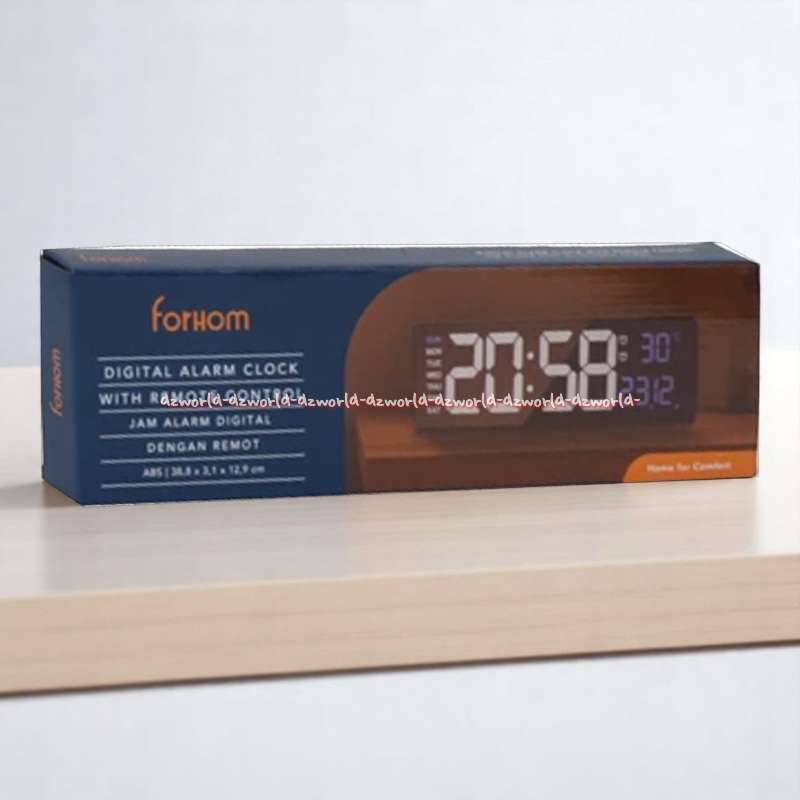 Jual Forhom Arthome Wall Digital Led Jam Dinding Digital Led Biru Angka ...