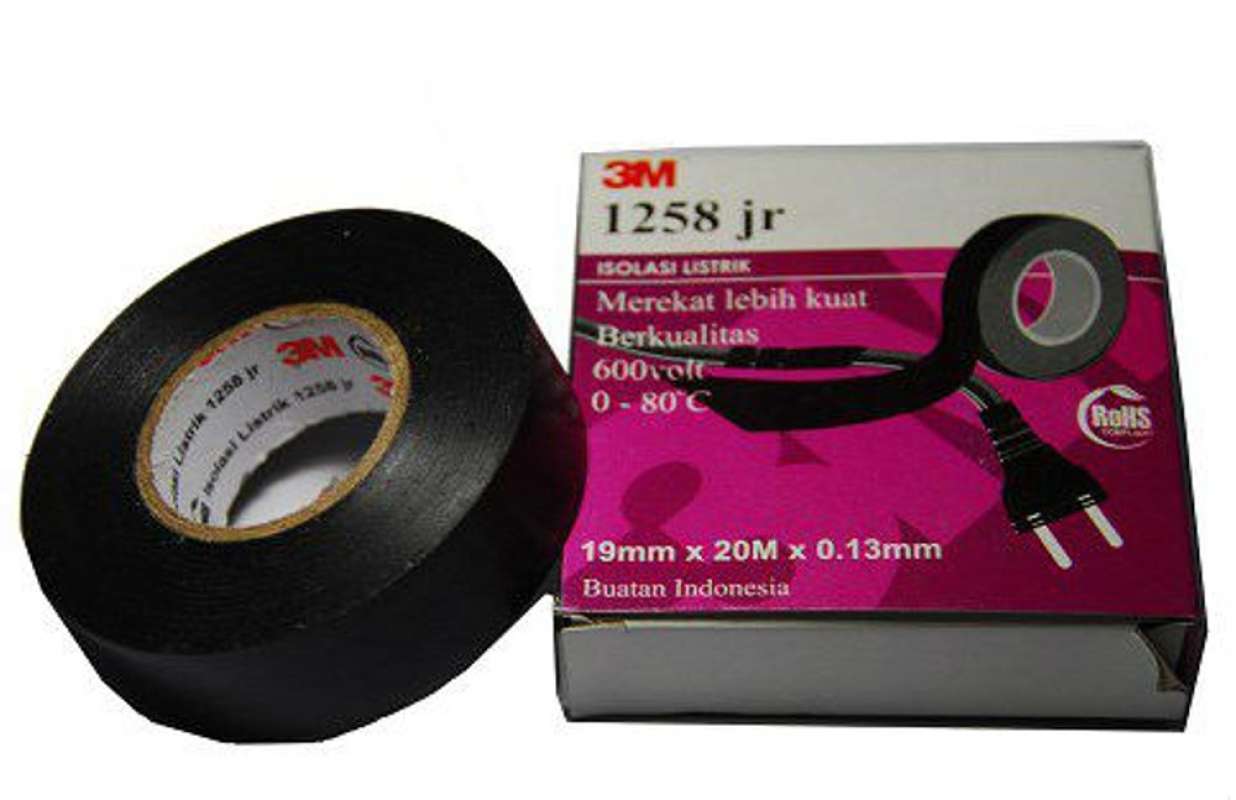 Promo 3m Electrical Tape Isolasi Listrik 1258jr 20m Diskon 21% Di Seller Indohome Mart Official ...