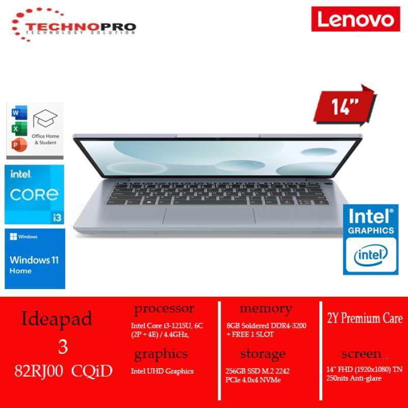 Promo Lenovo Ideapad 3 14IAU7 CPID CQID CNID || Intel Core I3-1215U ...
