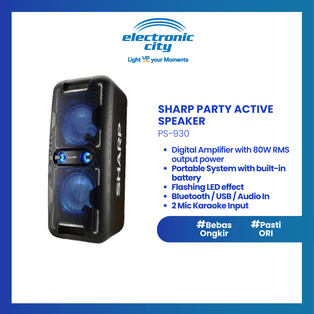 Promo Sharp Party Active Speaker - PS-930 Diskon 9% di Seller ...