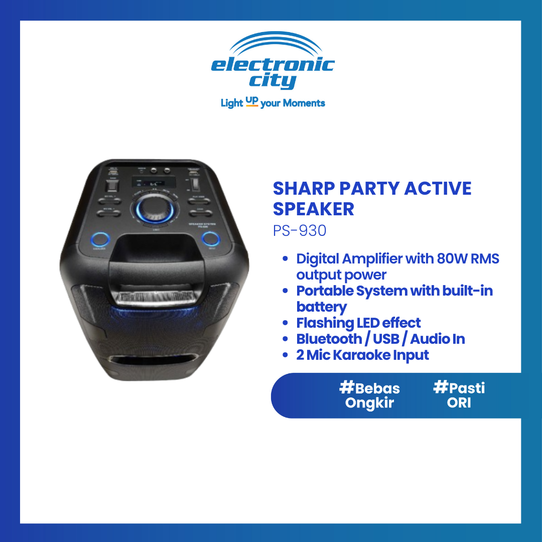 Promo Sharp Party Active Speaker - PS-930 Diskon 9% di Seller ...