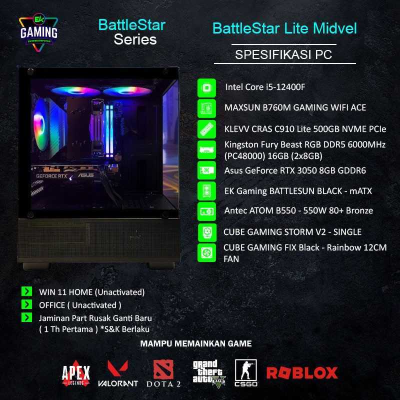 Promo PC Rakitan EK Studio BattleStar Lite Midvel - i5 RTX 3050 EnterKomputer Diskon 14% di ...