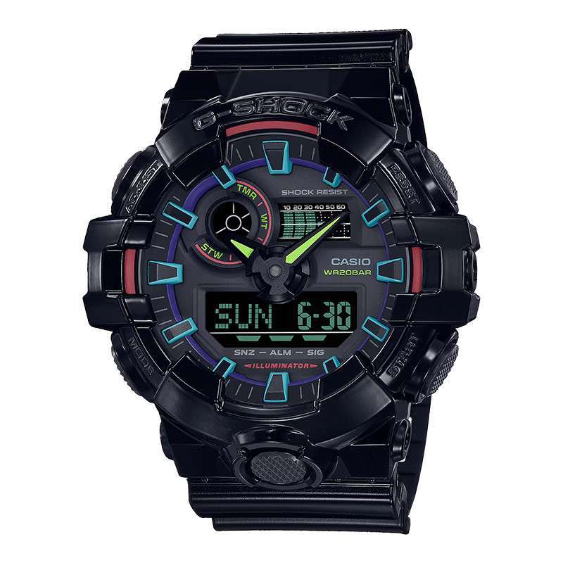 Promo Jam Tangan Pria Casio G-Shock GA-700RGB-1ADR Virtual Rainbow ...