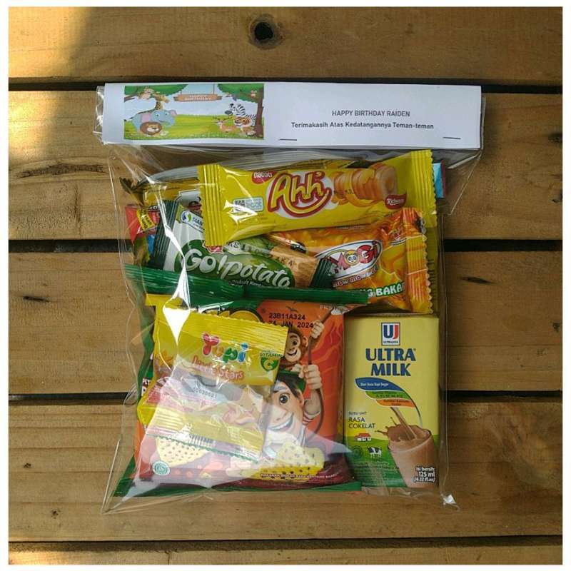 Jual Made Souvenir Bingkisan Ulang Tahun Anak Snack Susu Ultra Model ...