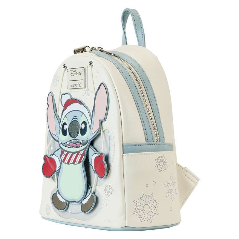 Jual Loungefly Disney Holiday Stitch Snow Angel Glitter Mini Backpack ...