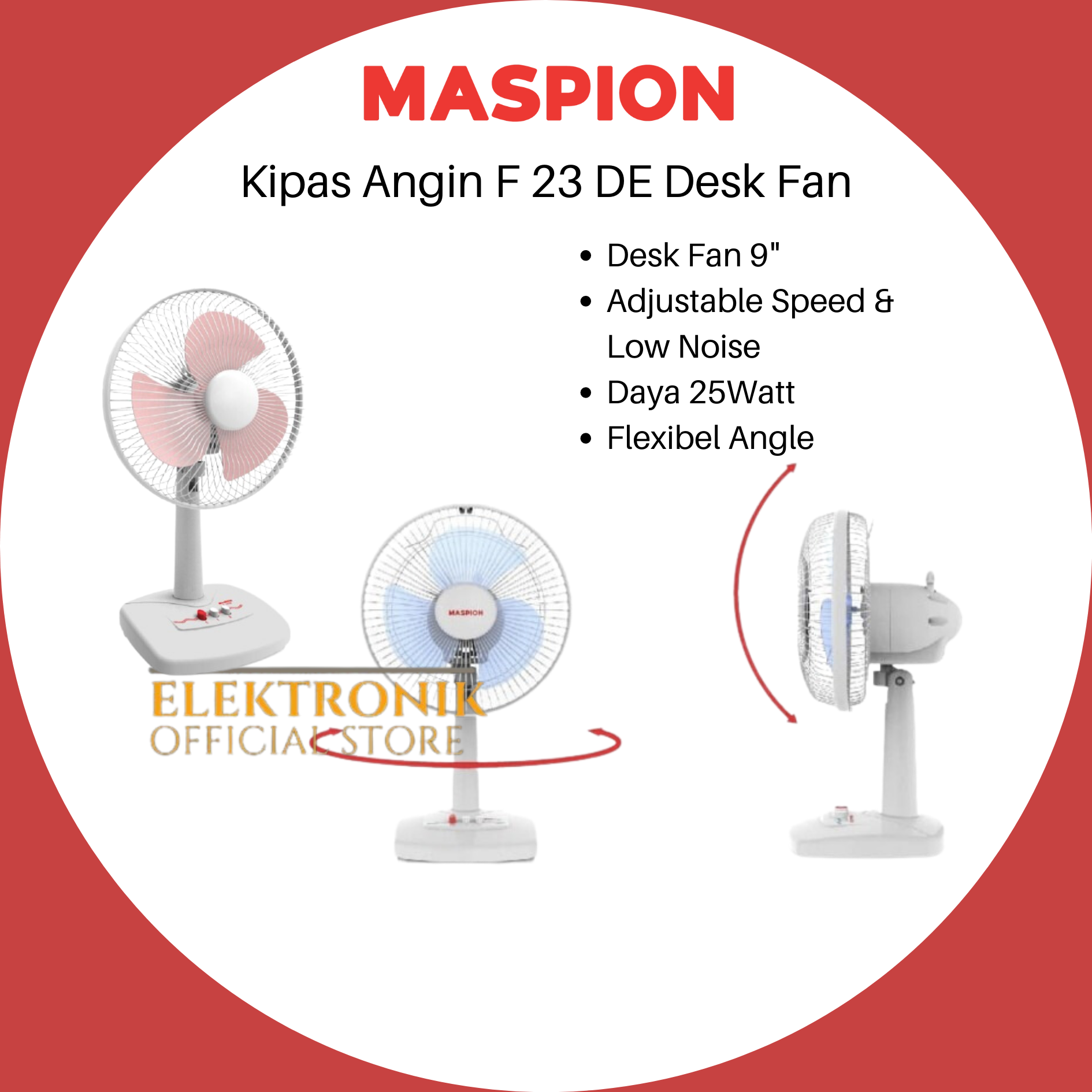 Jual Kipas Angin Maspion F-23de Putih Kipas Angin Di Seller Elektronik ...