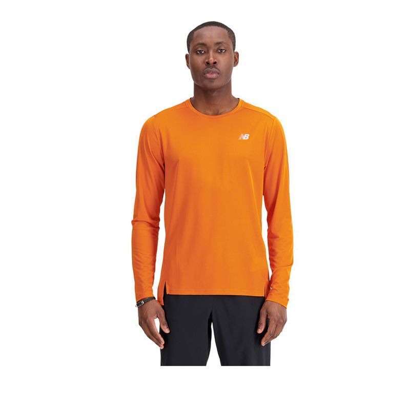 Promo New Balance Men Running Accelerate Long Sleeve Kaos Lari Pria [newlmt23225c] - L Cayenne ...