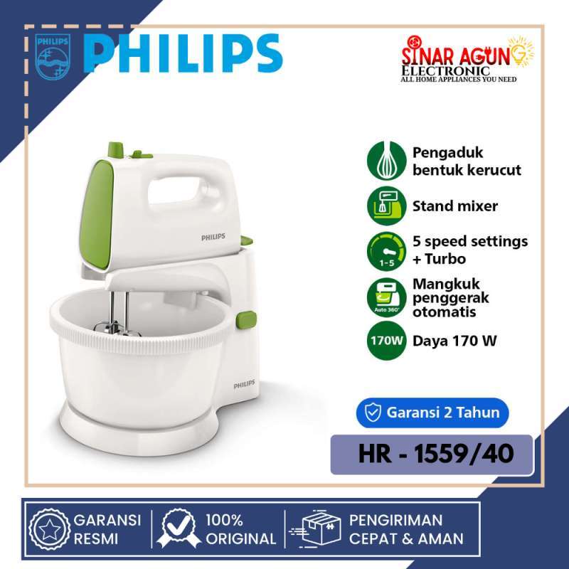 Jual Philips Hr 1559 Mixer - Green Dijamin Ori Di Seller Sinar Agung ...