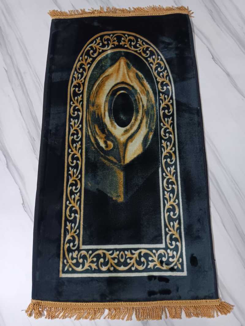 Jual SEJADAH TURKI TURKIYE TEBAL KISWAH HITAM EMBOS UKURAN MIDI di ...