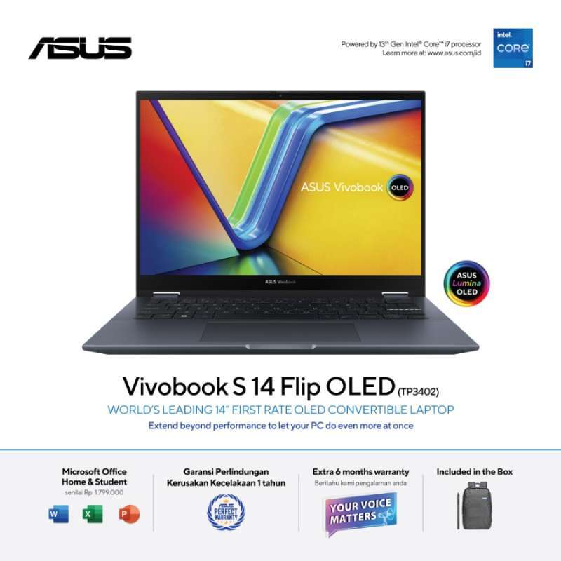 Jual Asus Tp3402va-oleds751 Notebook - Quiet Blue ( I7-13700h / 16gb ...