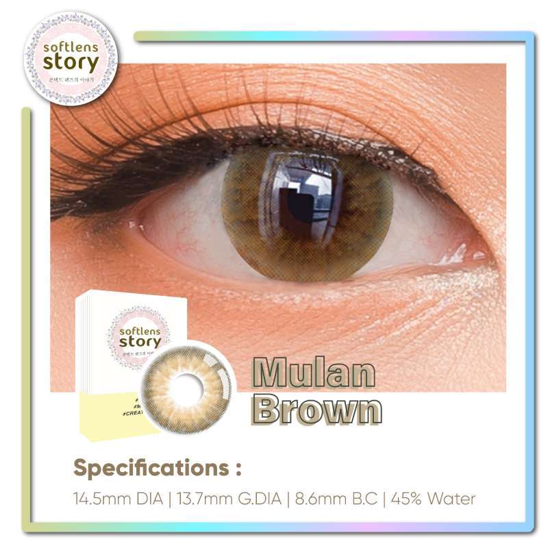 Jual SOFTLENS STORY Mulan Brown Monthly Softlens Warna di Seller ...