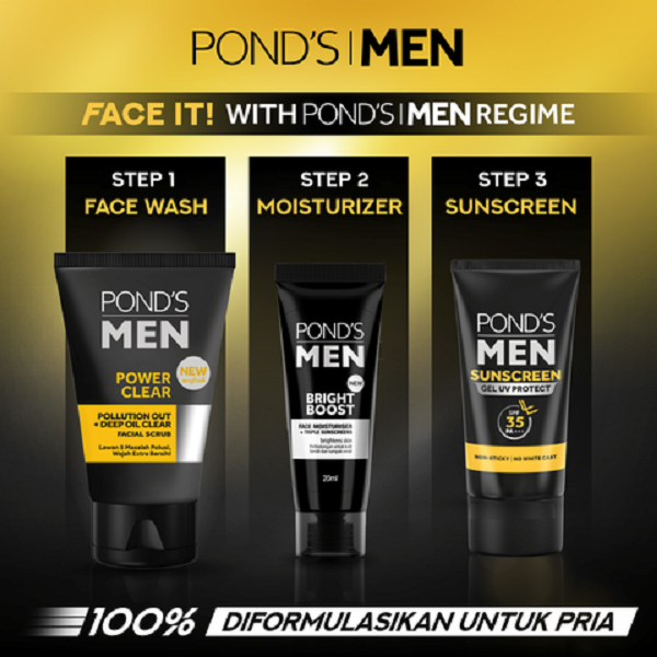 Jual Pond's Men Sunscreen Gel Uv Protect Spf 35 Pa+++ With Niacinamide ...