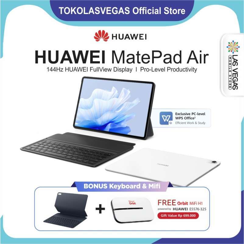 Jual HUAWEI MatePad Air Tablet 8/128GB 2023 WPS PC Level - [FREE Keyboard+Mifi] Garansi Resmi di ...
