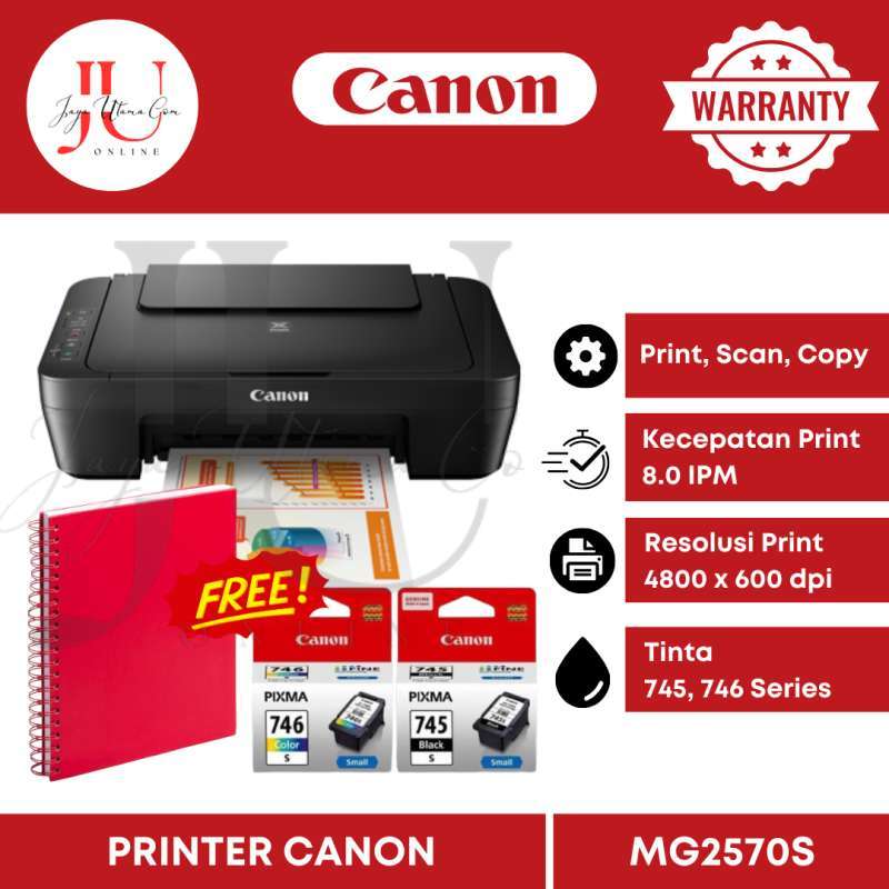 Promo Canon Pixma Mg2570s Multifunction Printer - E410 Dengan Tinta ...