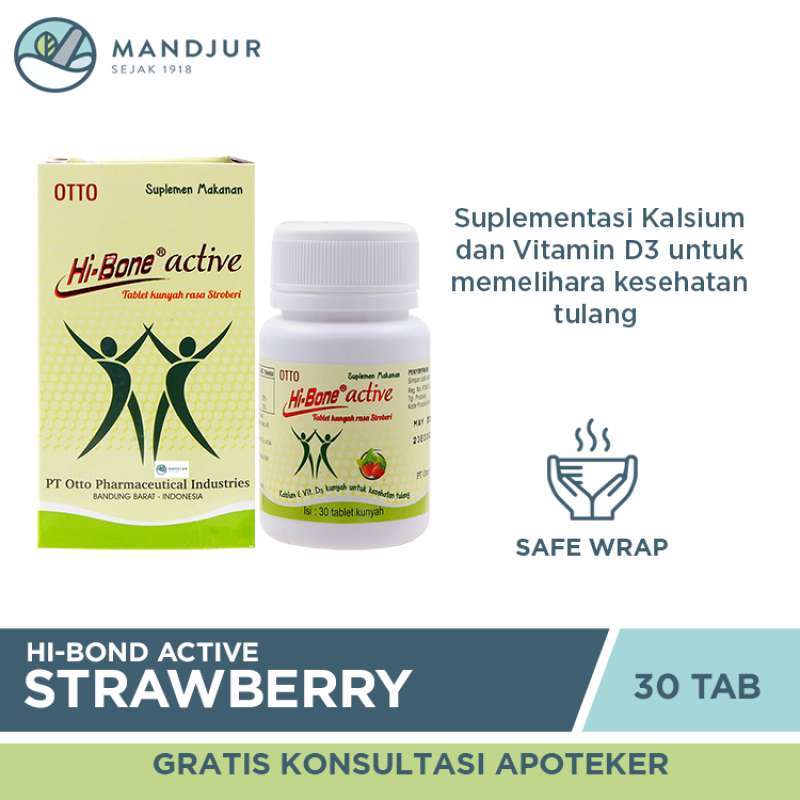 Jual Hi-bone Active Strawberry 30 Tablet - Kesehatan Tulang Di Seller ...