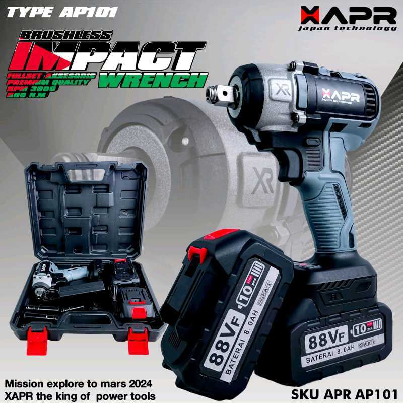 Promo Apr Impact Wrench 500nm 88v Pembuka Baut Roda Mobil Motor Cvt ...