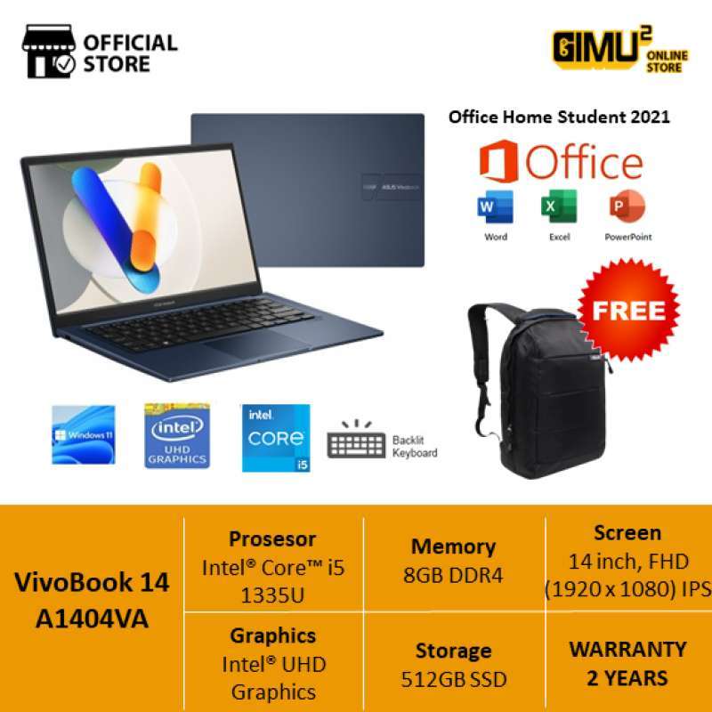 Jual Asus Vivobook 14 A1404 - A1404va Ips 14 Inch Intel Core I5-1335u ...