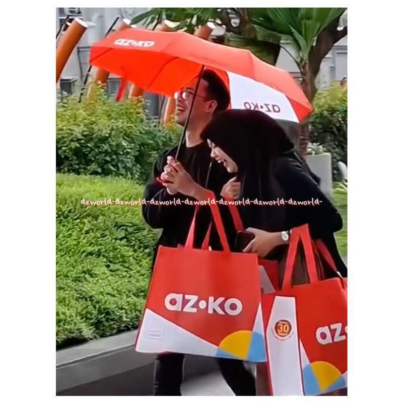 Jual Azko Goodie Bag Red White Merah Putih Kantong Belanja Kain Az Ko ...