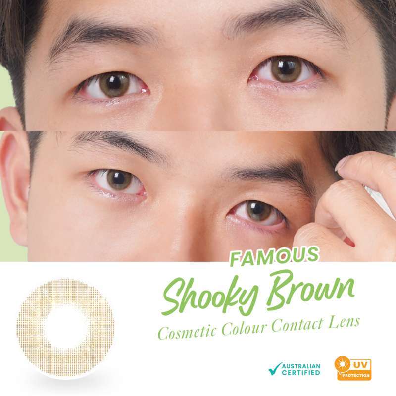 Jual Free Implora Famous Shooky Brown | 14.2mm Soflens Warna | Soflen ...