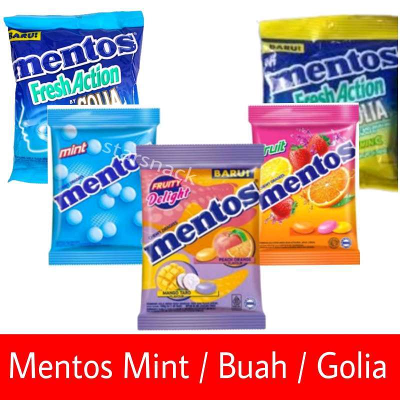 Jual Mentos Mint / Buah / Mango Taro Golia Kantung - Golia Lemon Di ...