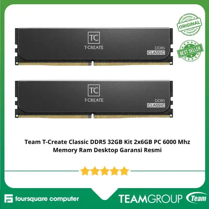 Jual Team T-create Classic Ddr5 32gb Kit 2x16gb Pc 6000 Mhz Memory RAM ...