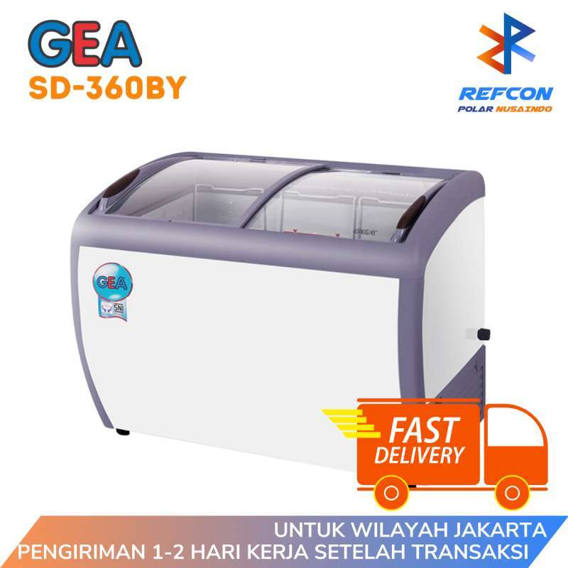 Jual Gea Sd-360by Sliding Curve Glass Freezer [360 L] Di Seller Refcon Polar Nusaindo - Polar ...