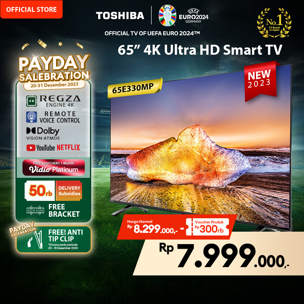 Promo [FREE BRACKET] Toshiba TV 65 4K Smart TV - Dolby Vision Atmos MEMC VRR ALLM Voice Control ...
