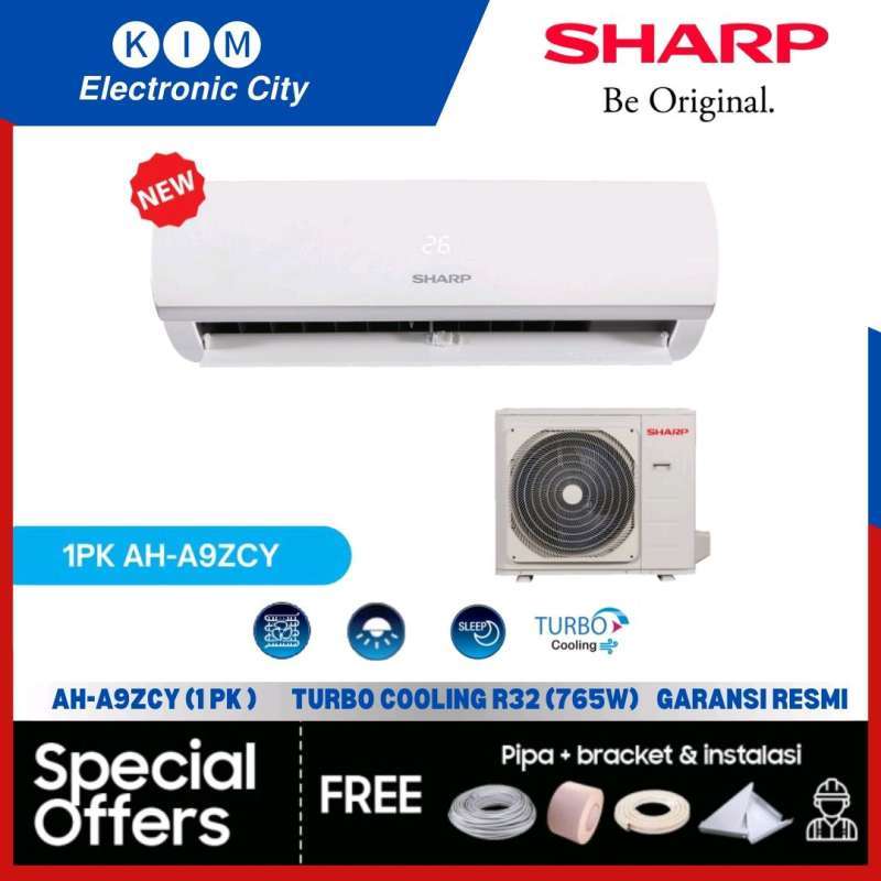 Jual Ac Sharp 1 Pk Ah-a9zcy [1 Pk] Turbo Cooling R32 (765w) [garansi Resmi] Di Seller Kim ...