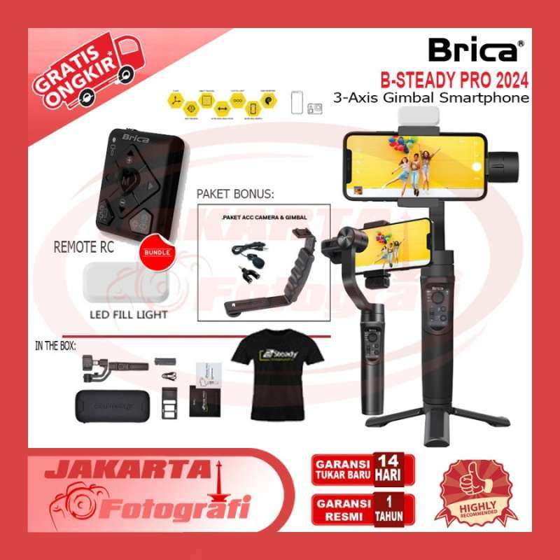 Jual Brica B-Steady Pro 2024 New Version 3-Axis Gimbal Stabilizer ...