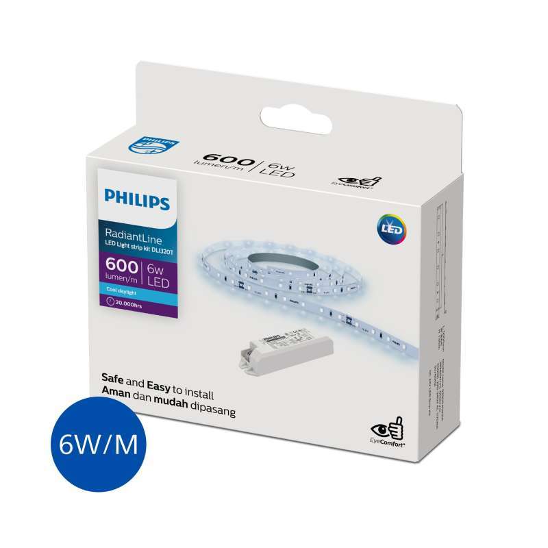 Promo Lampu Philips Radiantline Led Strip Dli320t 5m 6w 6500k Putih ...