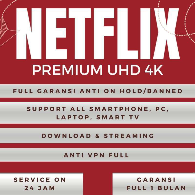 Promo Netflix Private Bulan Anti On Hold Bergaransi Full 1 Bulan Diskon 50% Di Seller Cartel ...