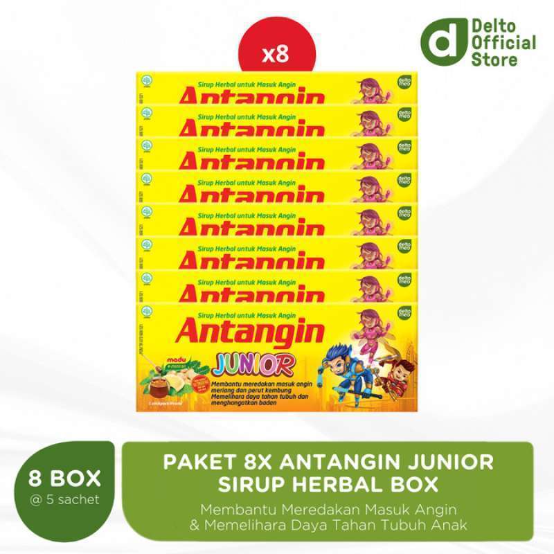 Promo Paket 8x Antangin Junior Sirup Herbal Box 5s Redakan Masuk Angin ...