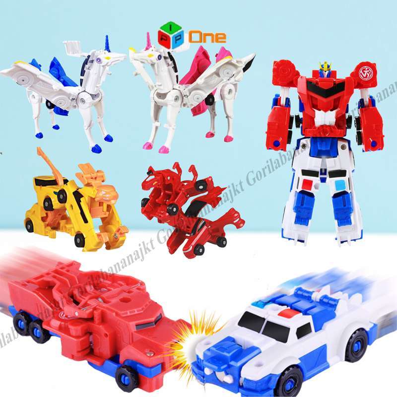 Jual Mainan Anak Transformer Magnetic 2 In 1 Mobil Robot Transformer ...