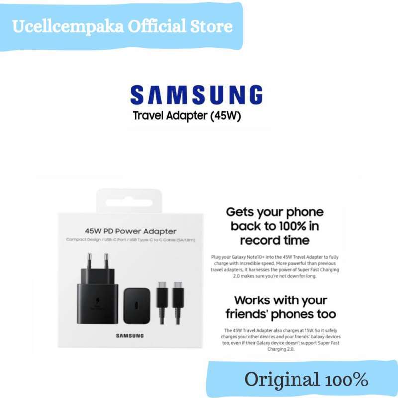 Jual Samsung 45w PD Power Adapter Charger Tab S9/S9+/S9 Ultra di Seller ...