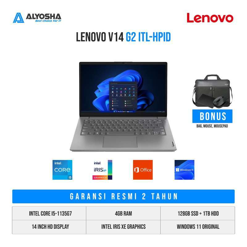 Jual Lenovo V G Itl Hpid Core I Gb Tb Hdd Gb Ssd Iris Xe Hd Win Ohs Di Seller