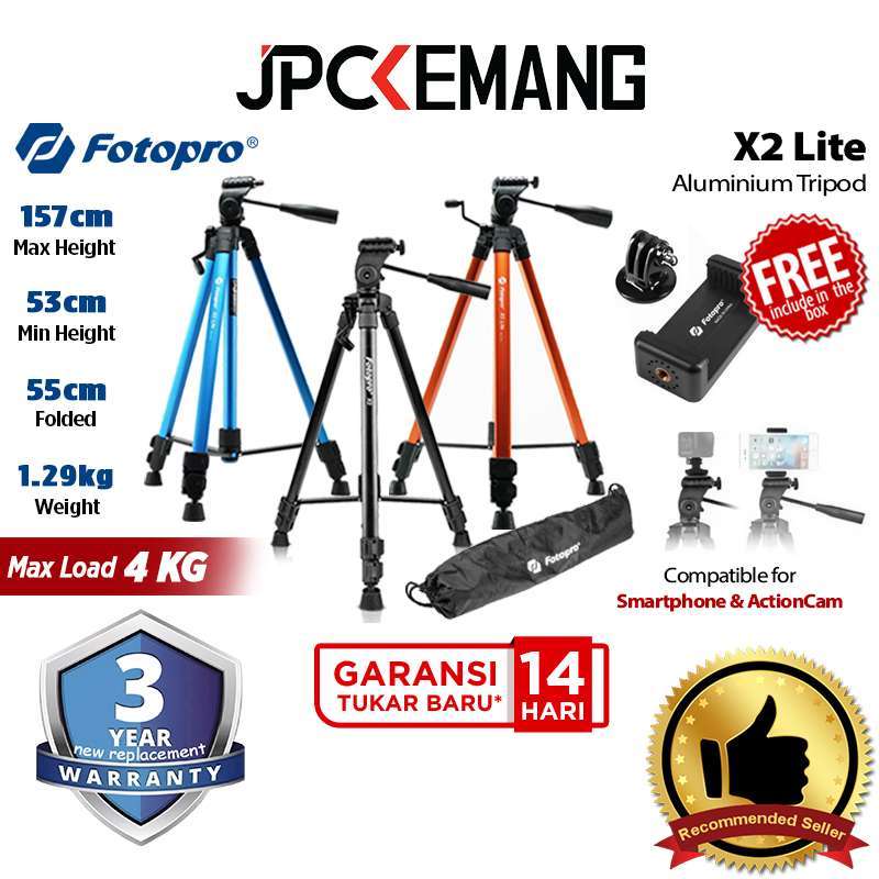 Promo Jpc Kemang Fotopro X2 Lite Aluminium Tripod Kamera Smartphone ...