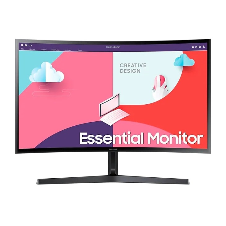 Promo Samsung LS24C366EAEXXD Monitor 24-Inch Essential Curved Monitor ...