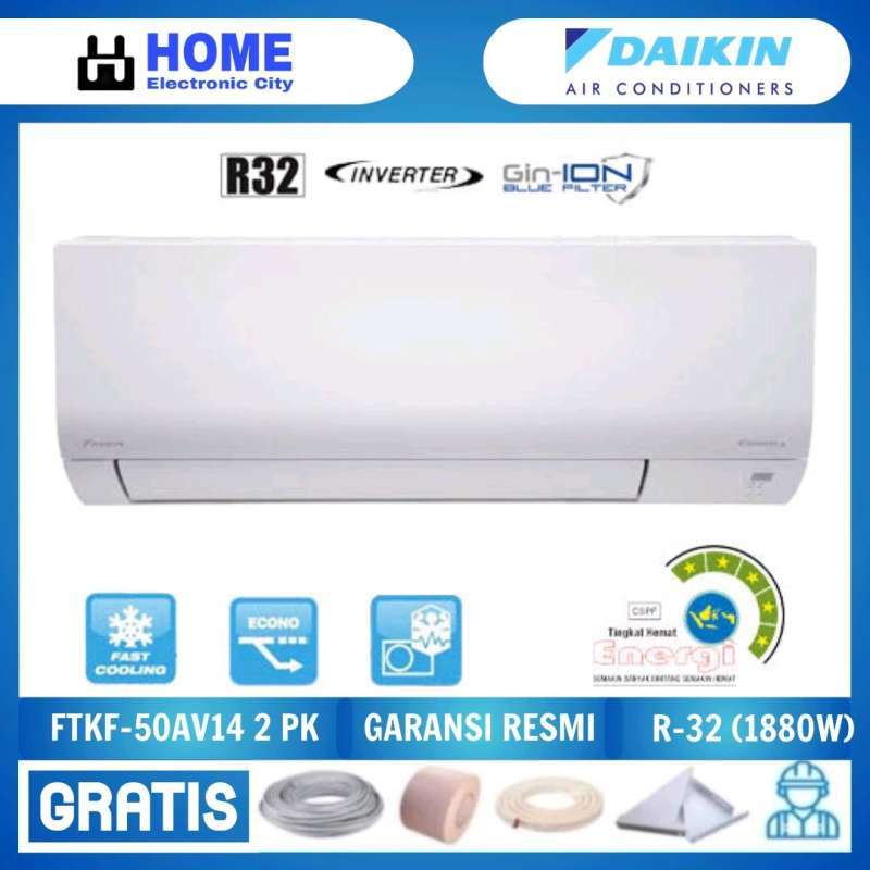 Jual Ac Daikin Inverter Ftkf50av14 [2 Pk] Evo Inverter Turbo Cooling ...