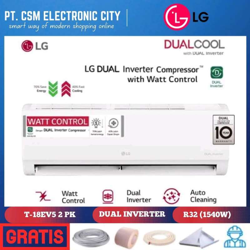 Jual Ac Lg Dual Inverter T18ev5 [2 Pk] Dual Cool Dual Inverter Turbo ...