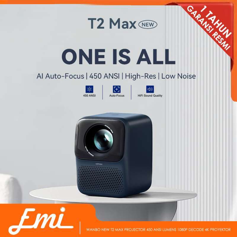 Jual Wanbo NEW T2 Max Projector 450 ANSI Lumens 1080P Decode 4K ...