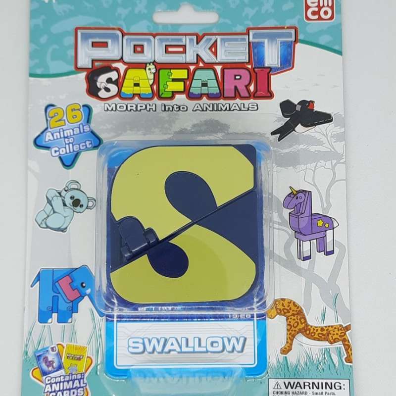 Jual Emco Pocket Safari Mainan alphabet Hewan Huruf U-Z - Huruf T di ...