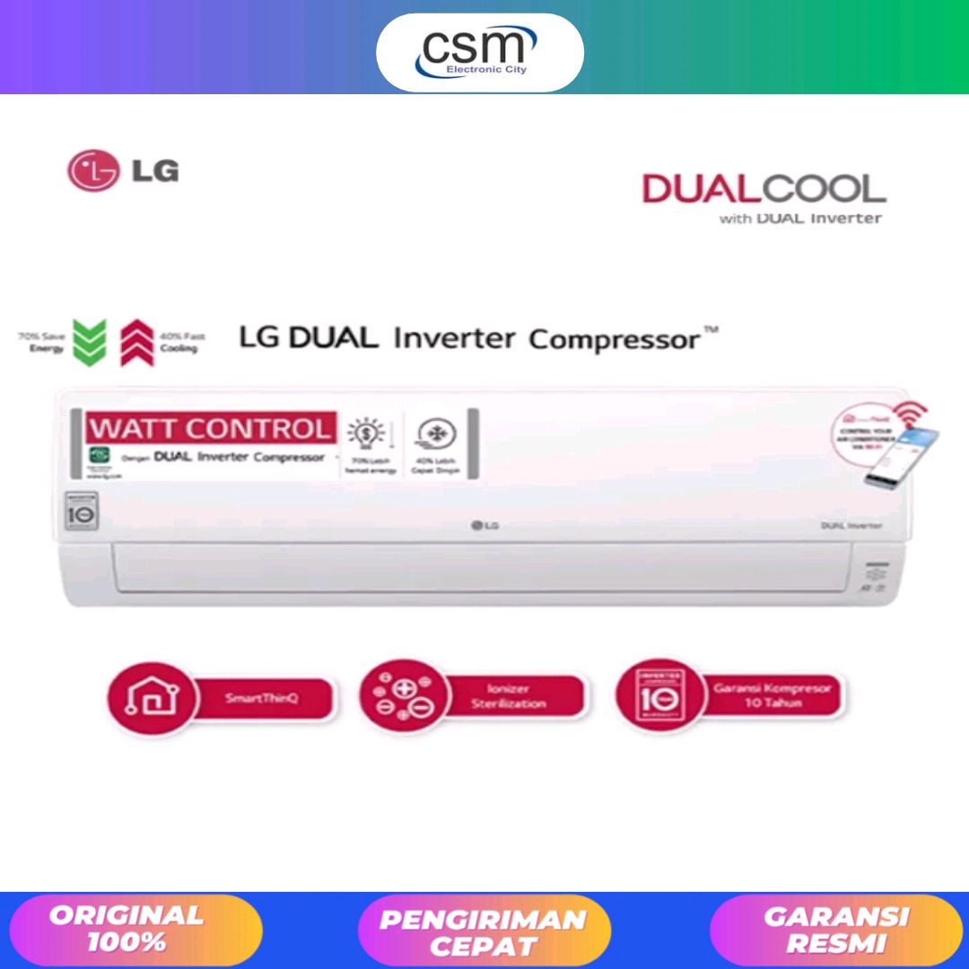 Promo AC LG 1,5 PK T12EV5 1,5 PK DUAL INVERTER R32 [INDOOR+OUTDOOR UNIT ONLY] GARANSI RESMI ...