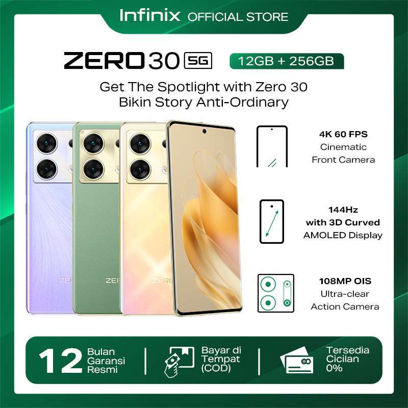 Jual Infinix Zero 30 5g 12/256 – Up To 21gb Extended Ram - 144hz - 3d Curved Amoled Display ...
