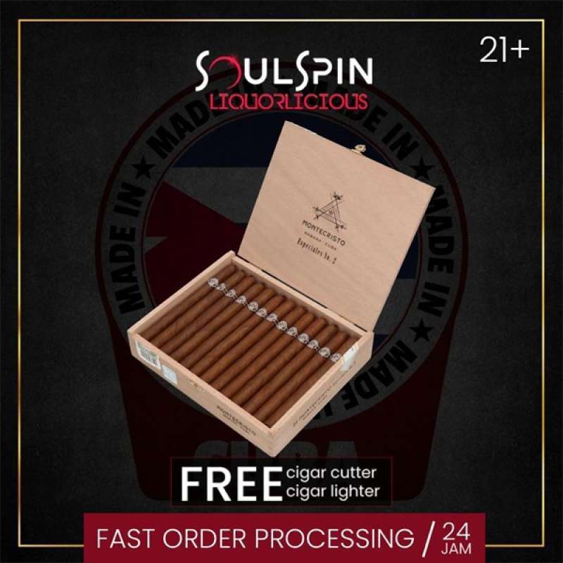 Jual Montecristo Especiales No.2 [ Box Of 25 Sticks ] Cuba Cigar Cerutu ...