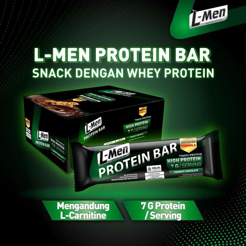 Promo L-men Protein Bar Strongberry 12 Sch - 7g Whey Protein - Bar ...
