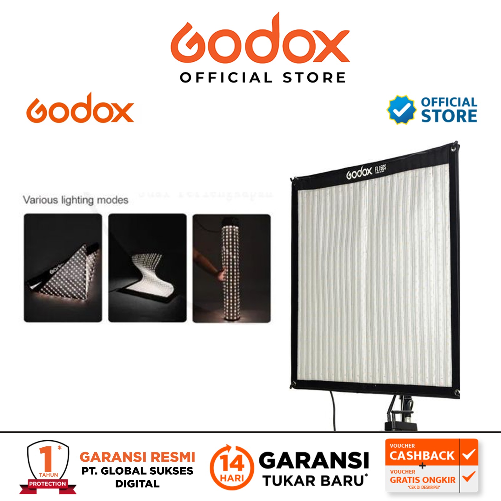 Jual Os Godox Fl150s Flexible Led Light Godox Fl 150s Hitam Putih