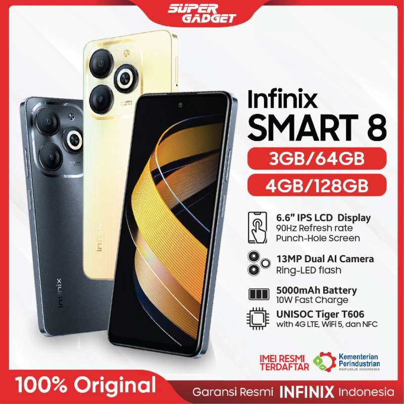 Promo Infinix Smart 8 4/128 Gb Ram 4 Rom 128 4gb 128gb Android Original ...