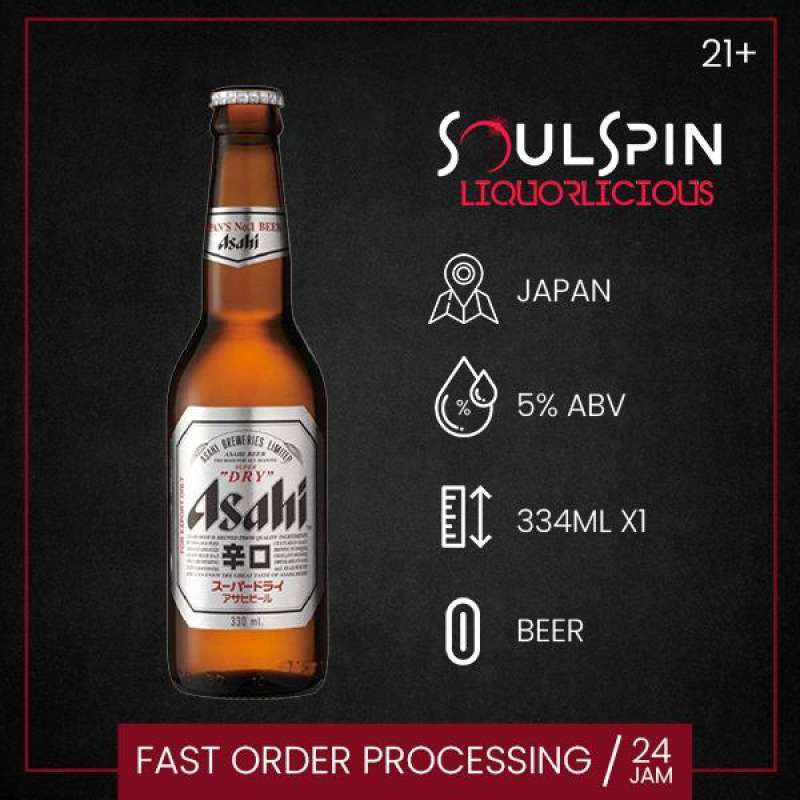 Jual Asahi Super Dry 334ml Botol Japanese Beer Bir Di Seller Soulspin ...